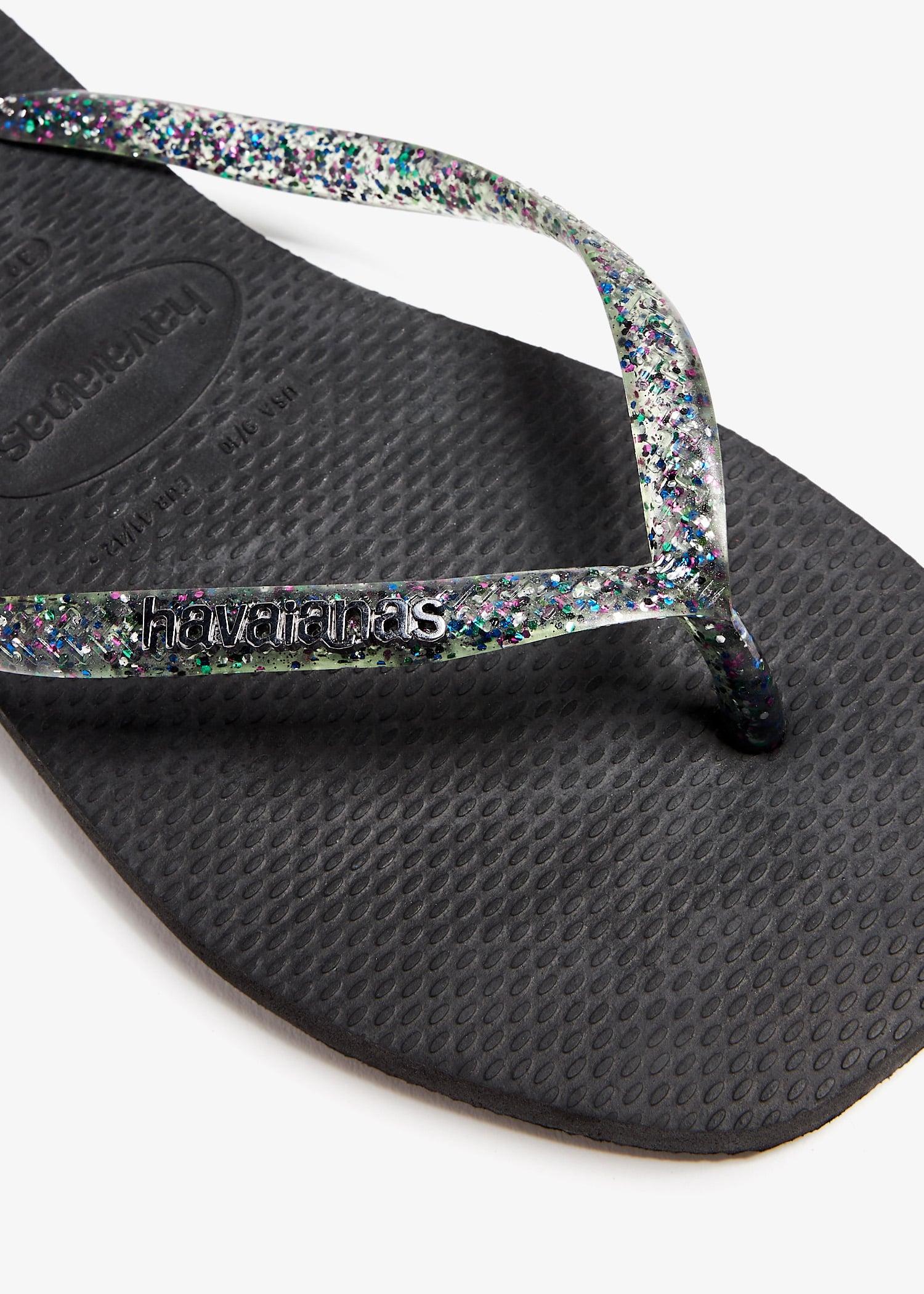 Havaianas With Silver Logo Havaianas Metallic Flip Flops, Silver