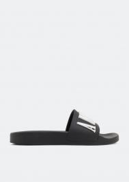 Amiri Logo pool slides for Women - Black in UAE | Level Shoes