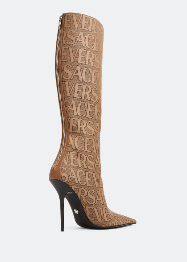 Versace Allover knee-high boots