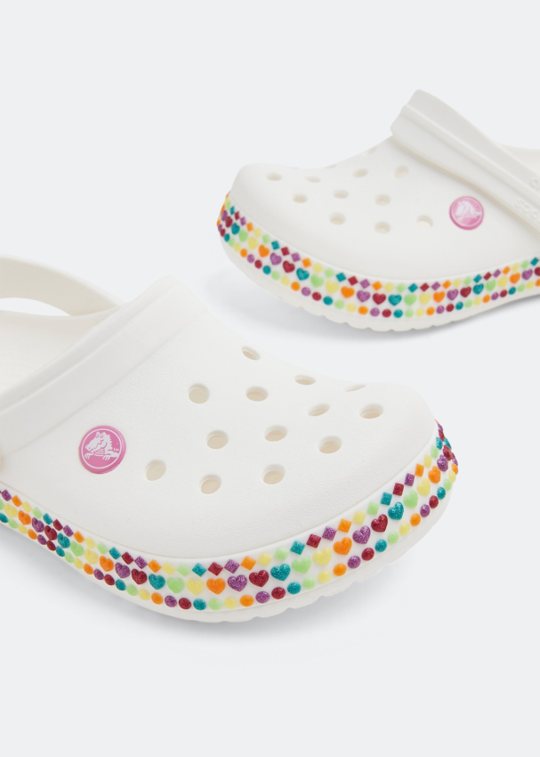 Crocs Crocband Gem clogs for Girl - White in UAE | Level Shoes
