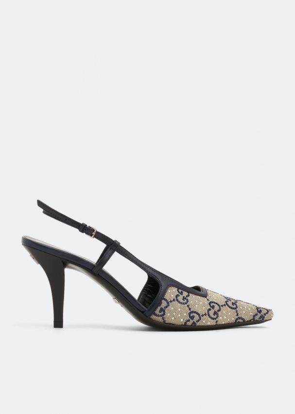 Gucci GG slingback mid-heel pumps for Women - Beige in UAE | Level Shoes