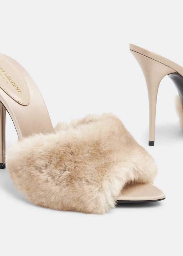 Saint Laurent LA 16 mules for Women - Beige in UAE | Level Shoes