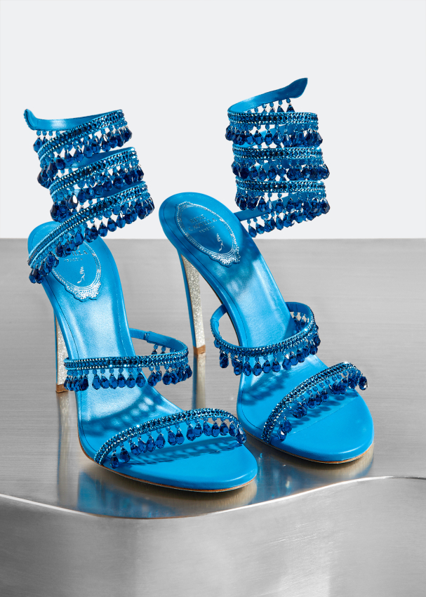 René Caovilla x Level Shoes Cleo crystal-embellished sandals for Women ...