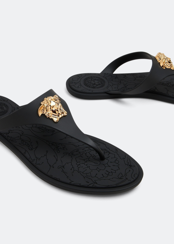 Versace Medusa flip flops for Women - Black in UAE | Level Shoes