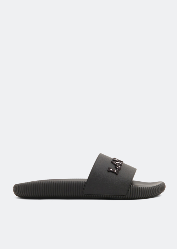 Lanvin Arpège slides for Men - Black in UAE | Level Shoes