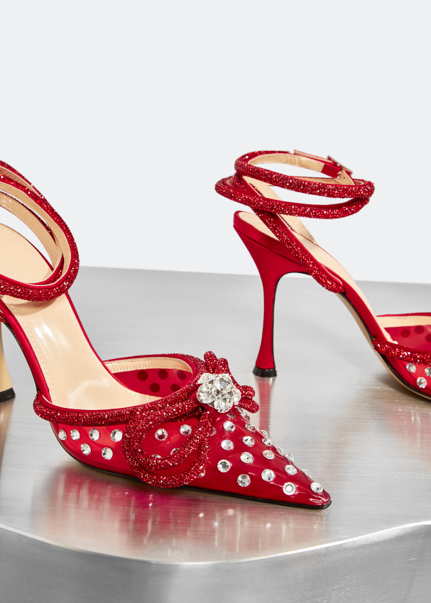 Mach and Mach x Level Shoes Double crystal bow pumps for Women - Red in ...