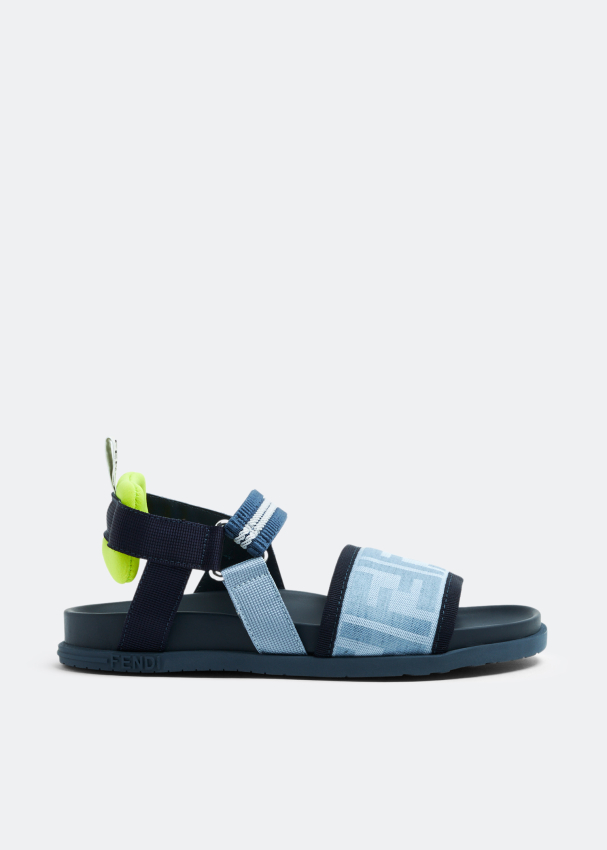 Fendi Signature FF sandals for Boy - Blue in UAE | Level Shoes