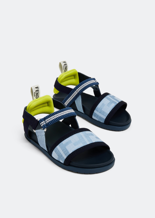 Fendi Signature FF sandals for Baby - Blue in UAE | Level Shoes