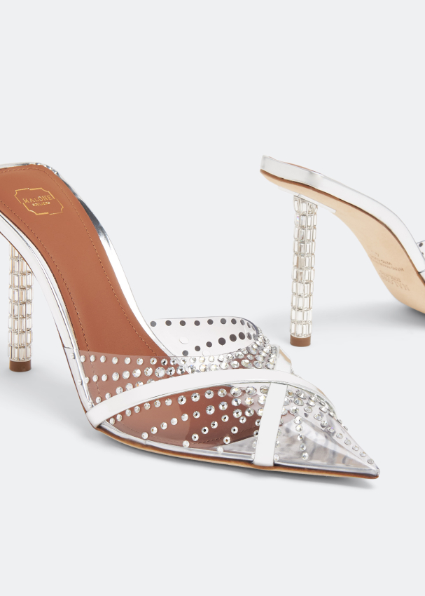 Malone Souliers Josephine 90 mules for Women - Silver in UAE | Level Shoes