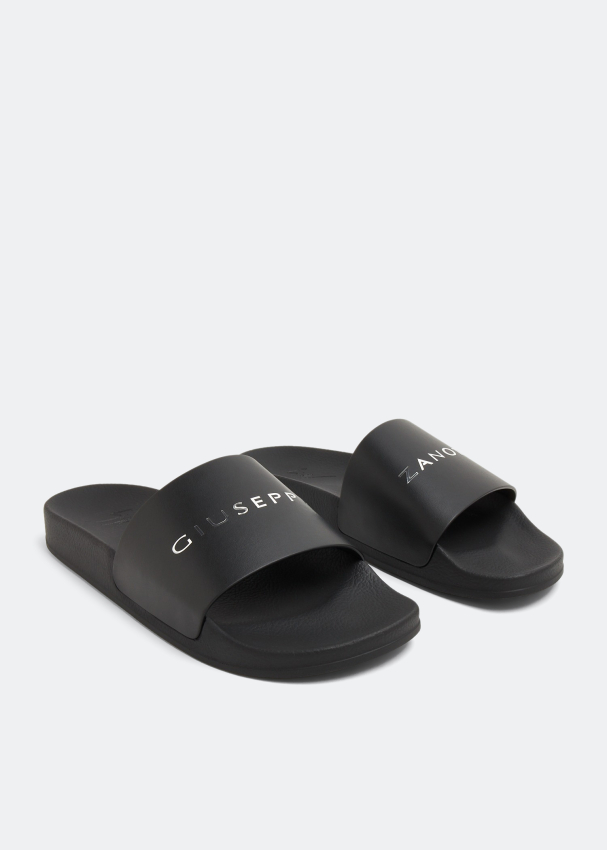 Giuseppe Zanotti Brett slides for Men - Black in UAE | Level Shoes