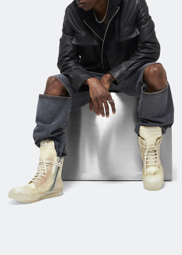 Rick Owens Geobaskets high-top sneakers for Men - Beige in UAE | Level ...