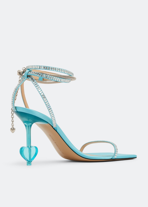 Mach & Mach Heart heel sandals for Women - Blue in UAE | Level Shoes