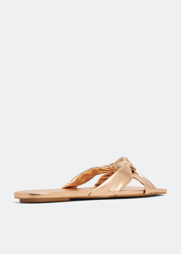 Stuart Weitzman Playa Knot flat sandals for Women - Gold in UAE | Level ...