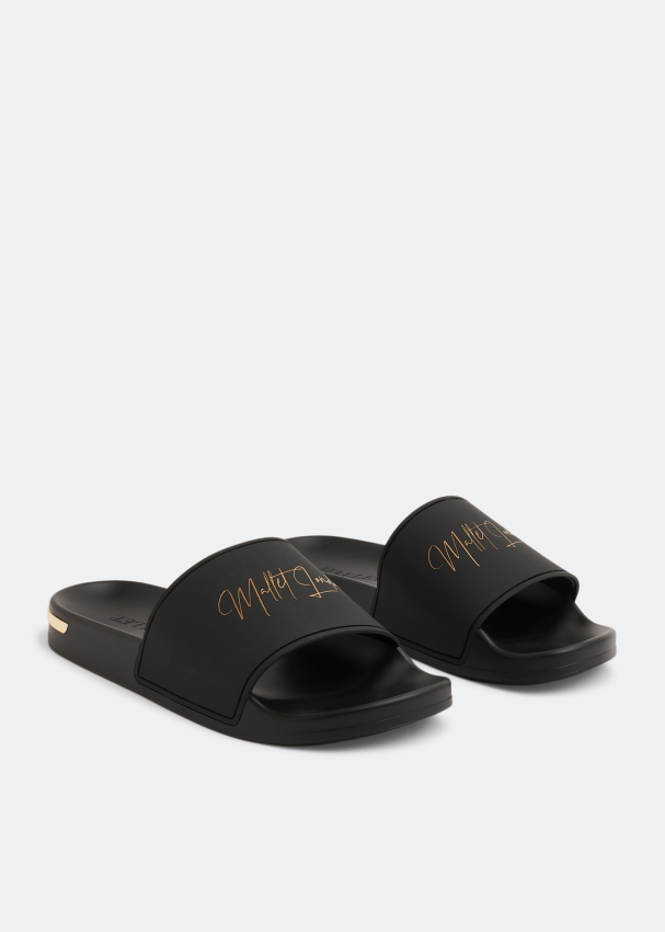 Mallet London slides for Men - Black in UAE | Level Shoes
