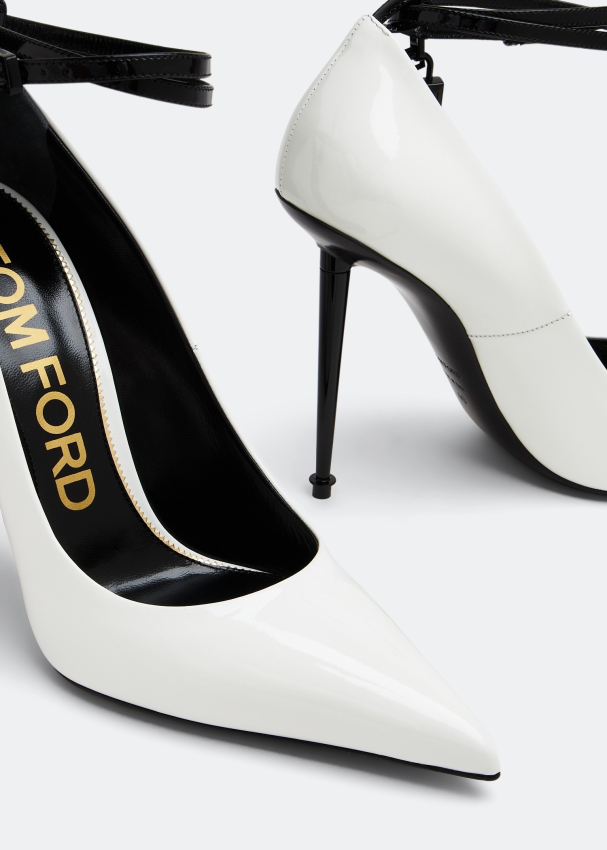 Tom Ford Padlock pointy pumps for Women - White in UAE | Level Shoes