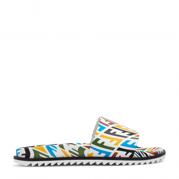 Fendi FF slides for Men - White in UAE | Level Shoes