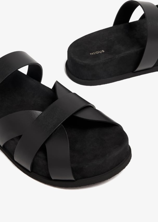 Neous Ibor flat sandals for Women - Black in UAE | Level Shoes