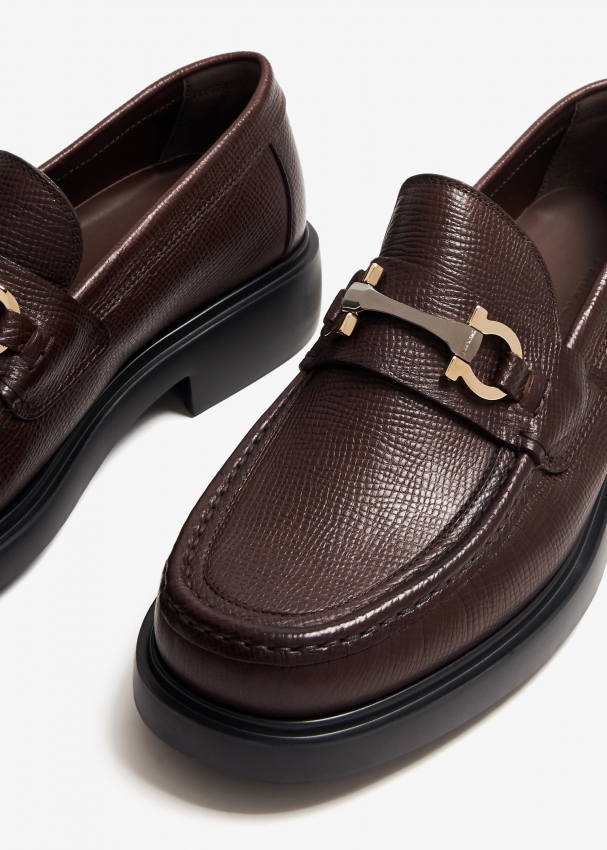 Ferragamo Duglas loafers for Men - Brown in UAE | Level Shoes