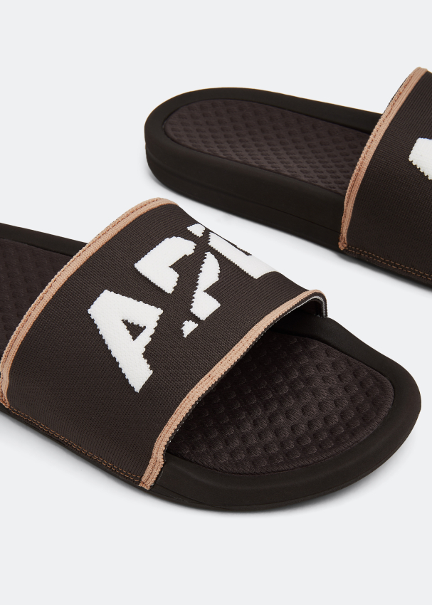 APL Big Logo TechLoom slides for Men - Brown in UAE | Level Shoes