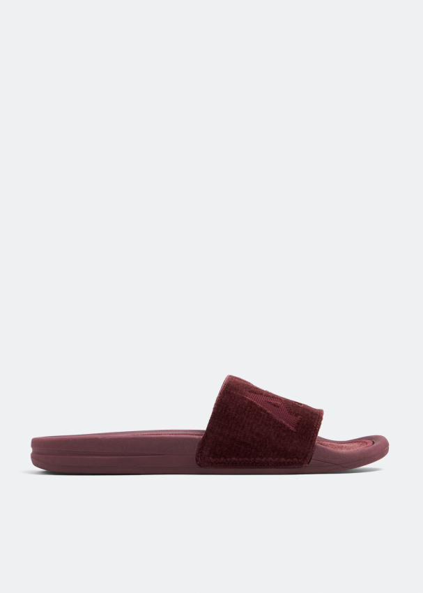 Athletic Propulsion Labs TechLoom velvet slides for Men - Burgundy in ...
