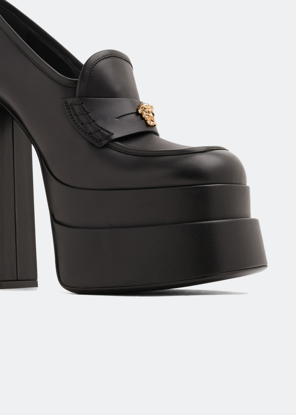 Versace Intrico platform loafers for Women - Black in UAE | Level Shoes