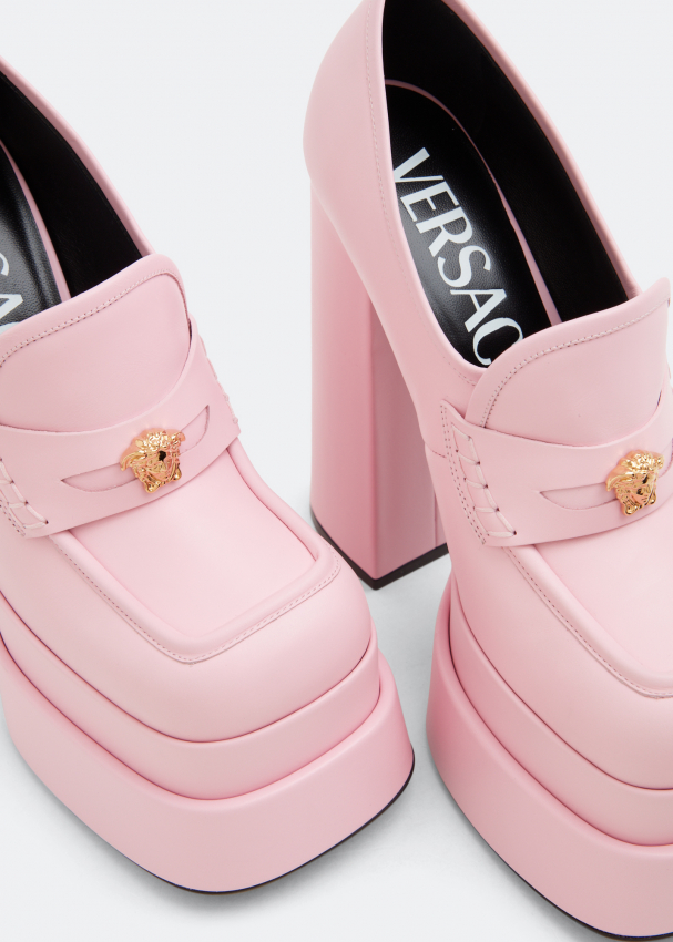 Versace Intrico platform loafers for Women - Pink in UAE | Level Shoes