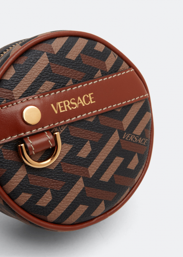 Versace La Greca signature round modular pouch for Men - Prints in UAE ...