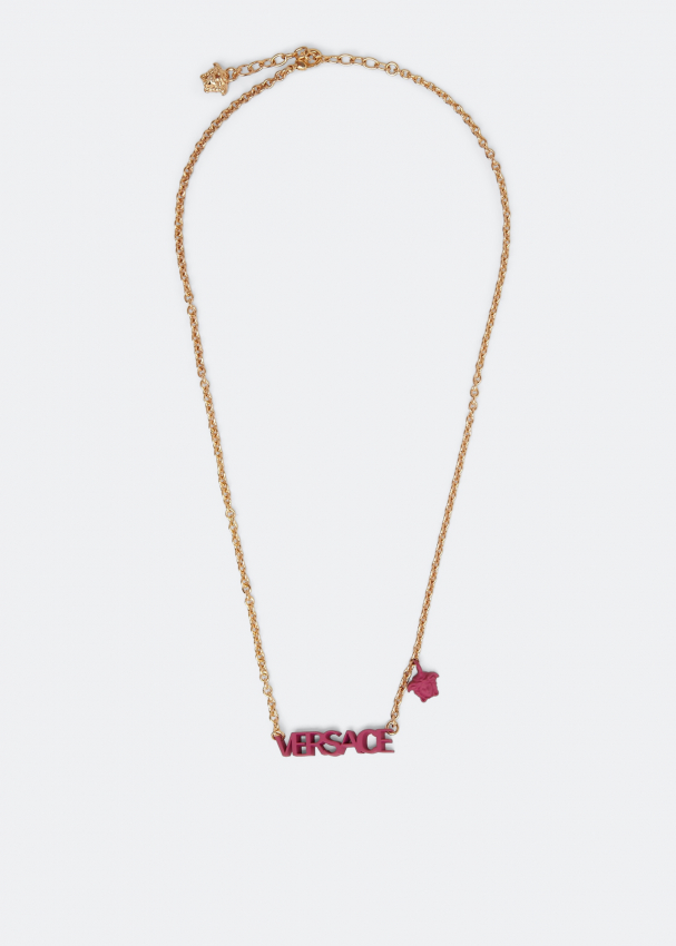 Versace Logo necklace for Women - Pink in KSA | Level Shoes