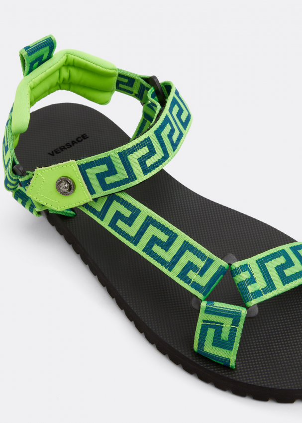 Versace La Greca sandals for Men - Green in UAE | Level Shoes