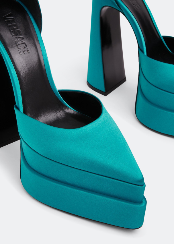 Versace Aevitas pointy platform pumps for Women - Blue in UAE | Level Shoes