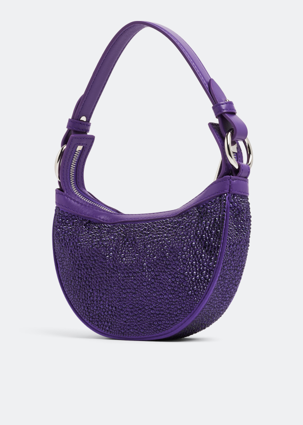 Versace Crystal Repeat mini hobo bag for Women - Purple in UAE | Level ...