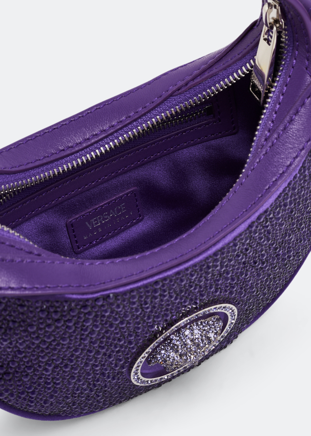 Versace Crystal Repeat mini hobo bag for Women - Purple in UAE | Level ...