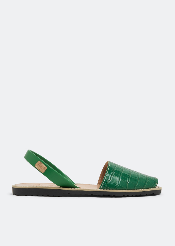 Castell Croc-embossed sandals for Men - Green in UAE | Level Shoes