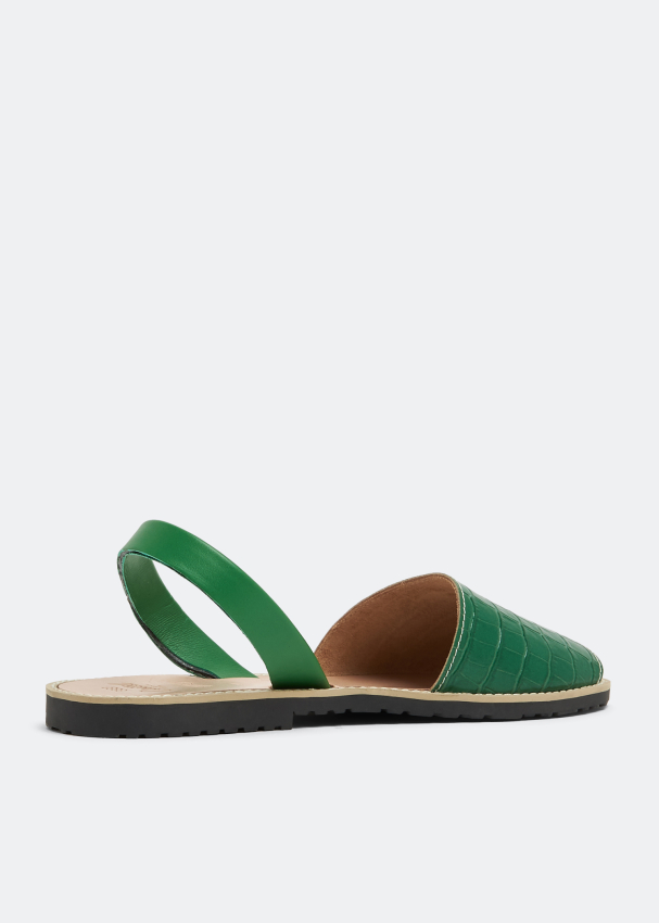 Castell Croc-embossed sandals for Men - Green in UAE | Level Shoes