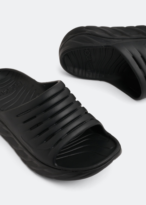 Hoka Recovery slides for Men - Black in UAE | Level Shoes
