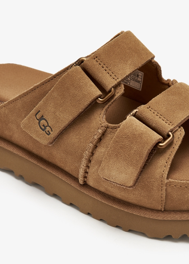 UGG Goldenstar Hi slide sandals for Women - Brown in Qatar | Level Shoes