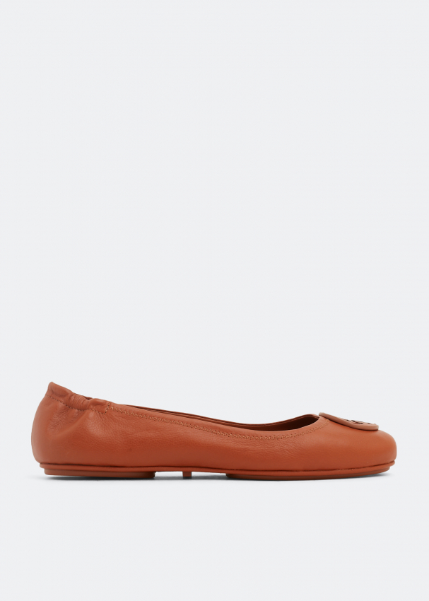 Tory Burch Minnie travel ballet flats for Women - Brown in KSA | Level ...