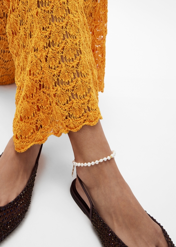 Anni Lu Stellar Pearly anklet for Women - White in UAE | Level Shoes