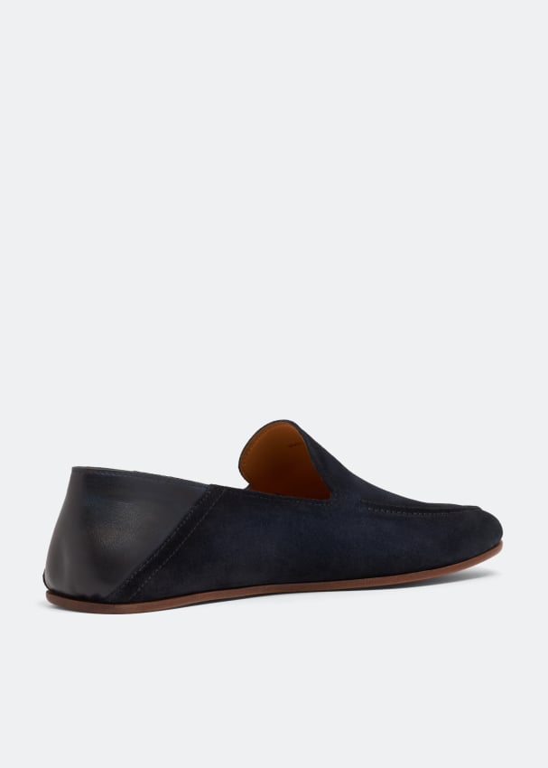Magnanni Suede slippers for Men - Blue in UAE | Level Shoes
