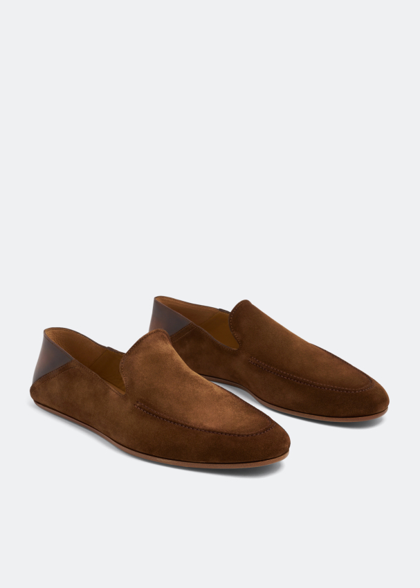 Magnanni Suede slippers for Men - Brown in UAE | Level Shoes