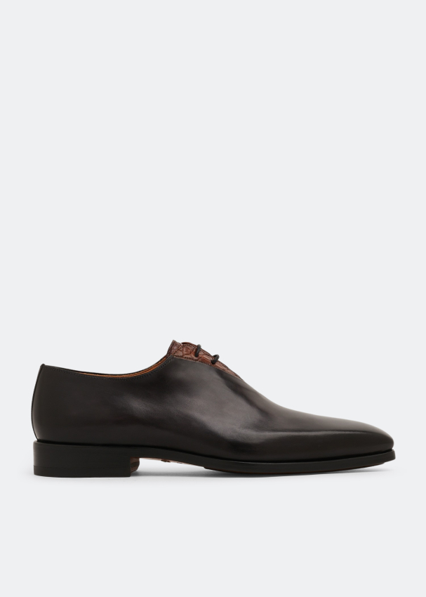 Magnanni Leather lace-up shoes for Men - Brown in UAE | Level Shoes