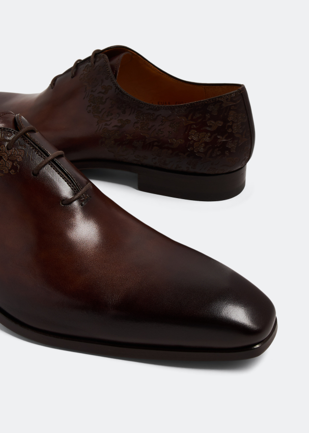 Magnanni Leather lace-up shoes for Men - Brown in UAE | Level Shoes