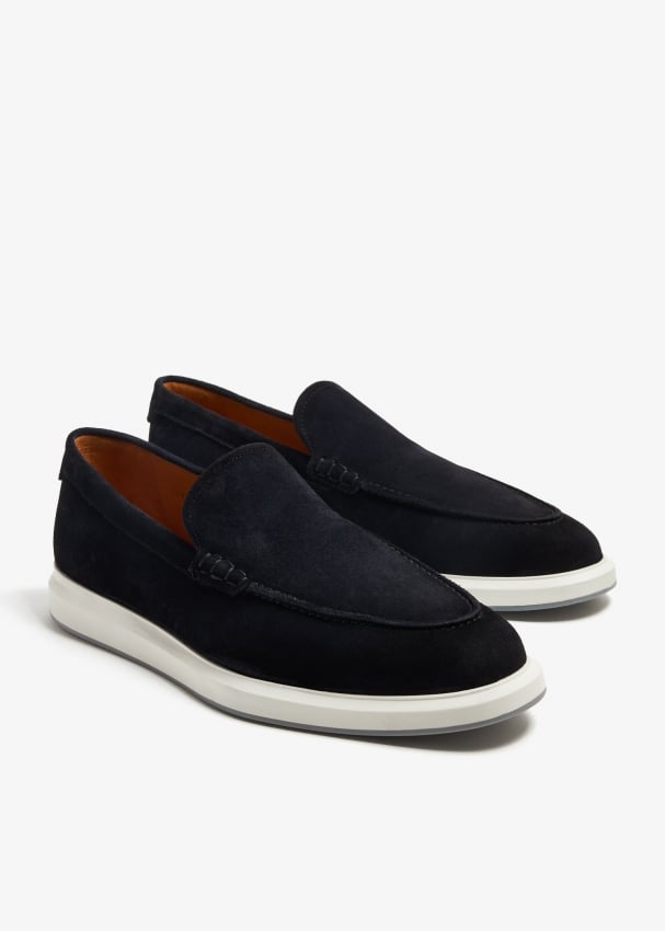 Magnanni Suede loafers for Men - Blue in UAE | Level Shoes