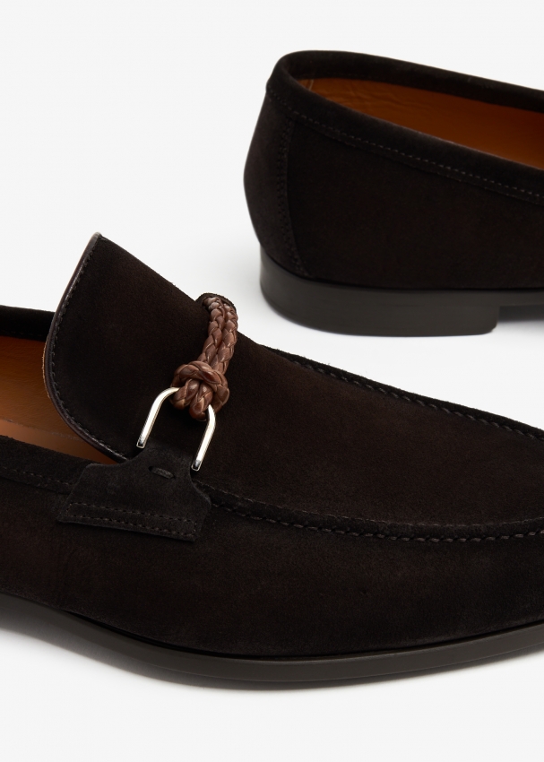 Magnanni Suede loafers for Men - Brown in UAE | Level Shoes