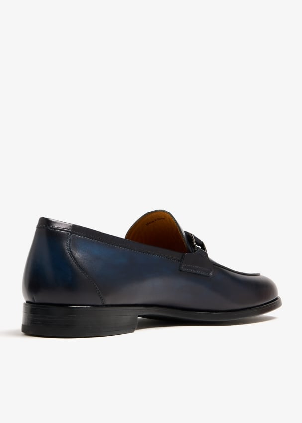 Magnanni Leather loafers for Men - Blue in UAE | Level Shoes