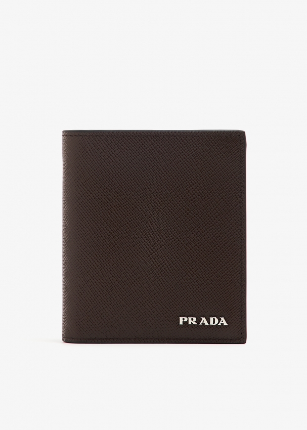 Prada Saffiano leather wallet for Men - Brown in UAE | Level Shoes