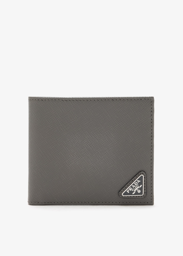 Prada Saffiano leather wallet for Men - Grey in UAE | Level Shoes