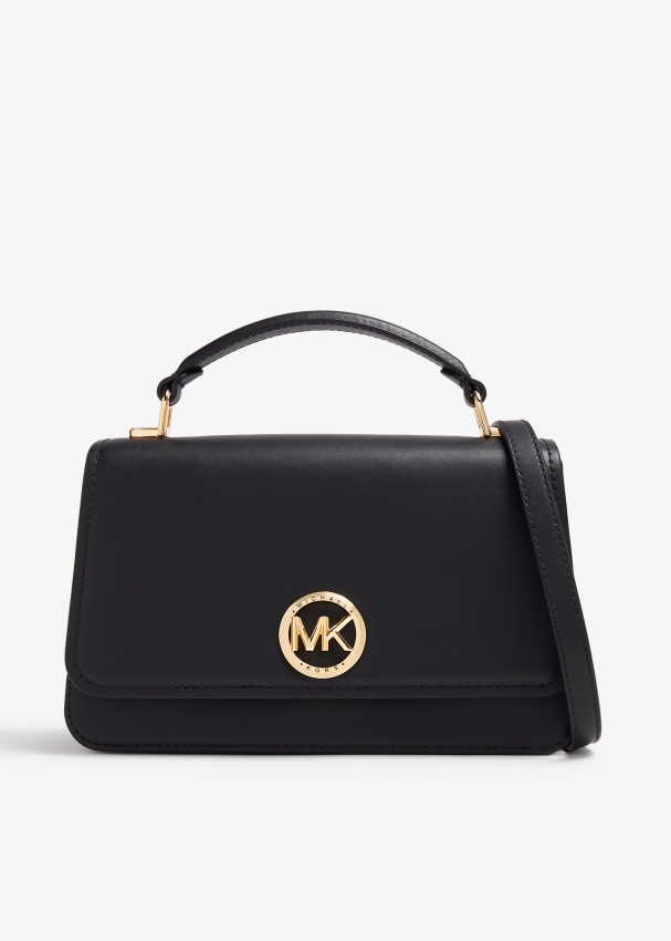 Michael Kors Delancey medium satchel for Women - Black in UAE | Level Shoes