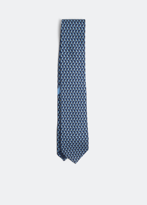 Ferragamo Elephant print silk tie for Men - Blue in Oman | Level Shoes