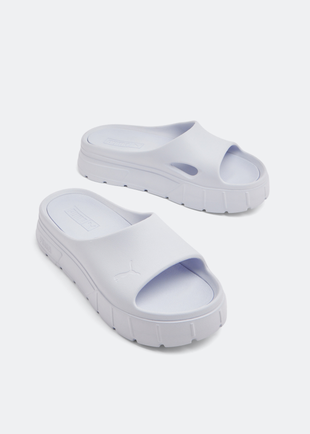 Puma Mayze Stack Injex slides for Women - Purple in UAE | Level Shoes
